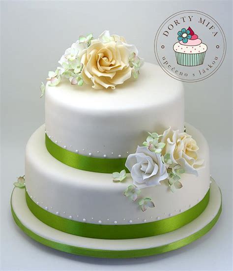 Wedding Cake With Sugar Roses And Hydrangeas Decorated Cakesdecor