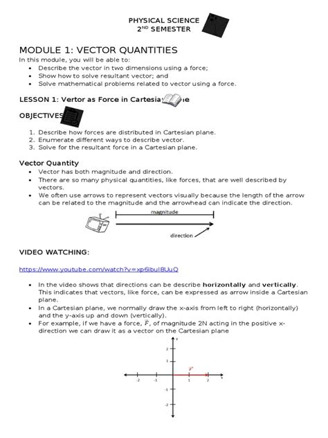 Module 1 Vector Quantities Physical Science 2 Semester Pdf