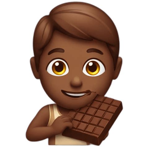 Chocolate Eating Chocolate Emoji Ai Emoji Generator