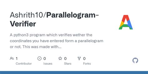 GitHub Ashrith Parallelogram Verifier A Python Program Which Verifies Wether The