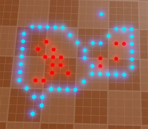 how can i know how many red circles got surrounded by the blue circles