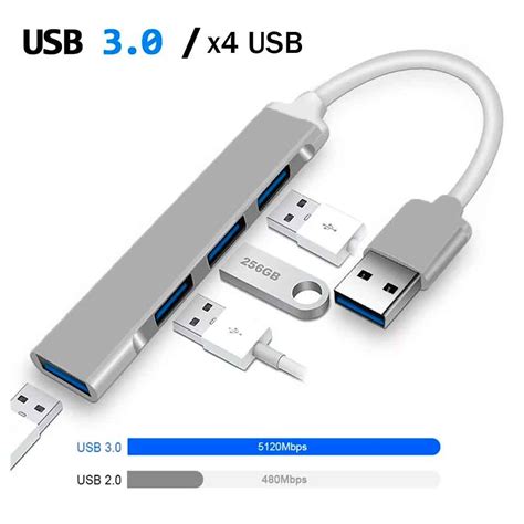 Ripley Adaptador Hub Usb 4 Puertos En 1 Multipuertos Usb 30