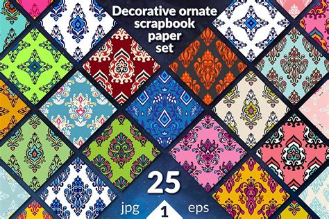 Digital Damask Scrapbooking Paper Set Graphic By Doodlebox · Creative