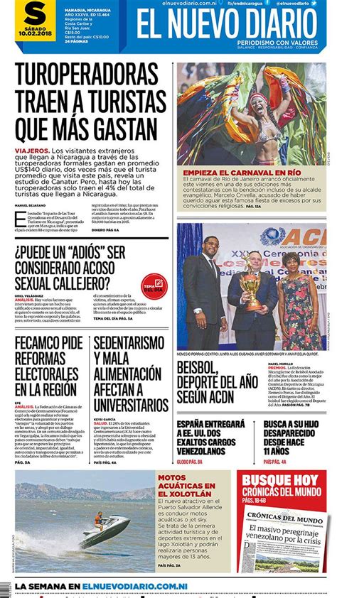 El Nuevo Diario Nicaragua 10 De Febrero De 2018 Infobae