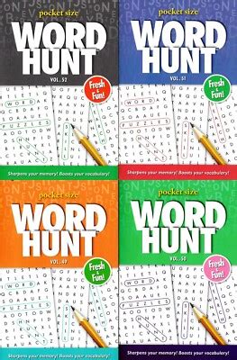 Large Print Word Hunt All New Puzzles Pocket Size Vol49 52