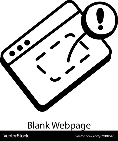 Blank Webpage Royalty Free Vector Image VectorStock