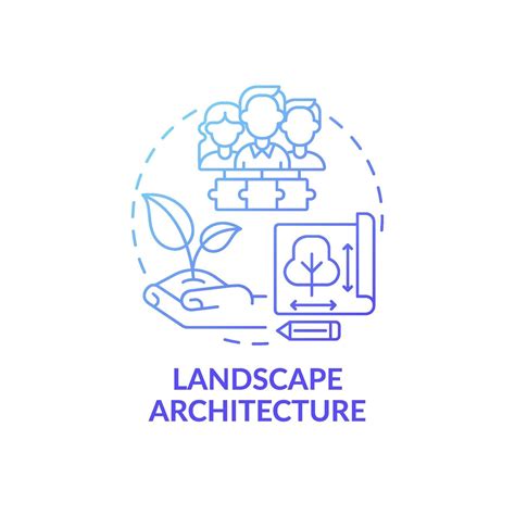Landscape Architecture Concept Icon 2062638 Vector Art At Vecteezy