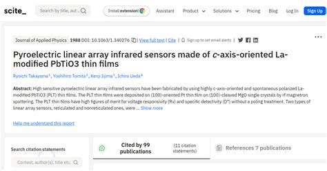 Pyroelectric Linear Array Infrared Sensors Made Of C Axis Oriented La