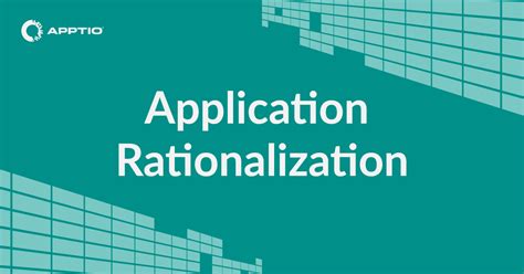 application rationalization step by step framework apptio