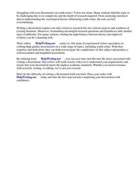 Dissertation Questions On Youth Crime Pdf Juvenile Delinquency Crimes