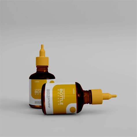Premium Psd 3d Realistic Dropper Bottle Mockup