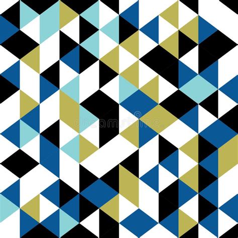 Vintage Triangle Geometric Seamless Pattern Vector Illustration
