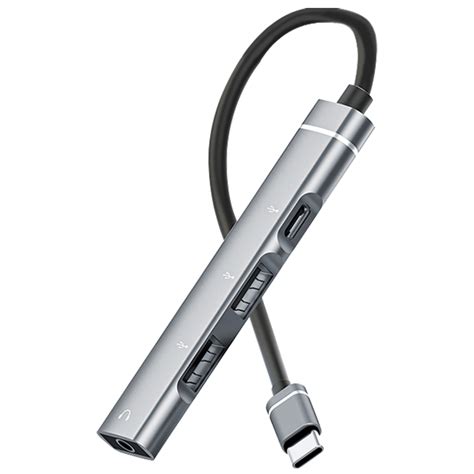 Ally 4in1 Type C 3 5mm Usb Girişli Çoğaltıcı Adaptör Çevirici Hub