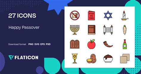Happy Passover Icon Pack Color Lineal Color 27 Svg Icons