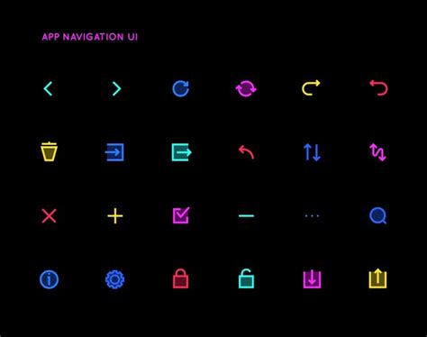 App Control System User Interface Ui Icon Set Vector Image