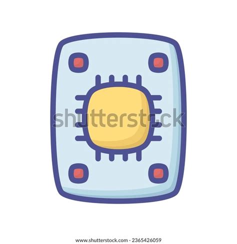 Ssd Computer Hardware Computer Component Outline Stock Vector Royalty Free 2365426059