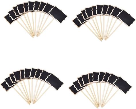 Stobok 40 Pcs Mini Blackboard Mini Chalkboard Signs Small Chalkboard Signs For Chalkboard Signs