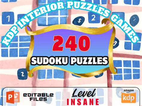 Insane 240 Sudoku Puzzles For Adults Graphic By Tstylease · Creative