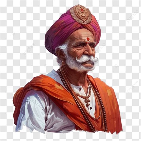 Rajasthani Old Man In Turban Fine Art Portrait Rajasthani Old Man