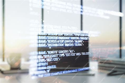 Premium Photo Abstract Creative Coding Illustration On Modern Computer Background Software