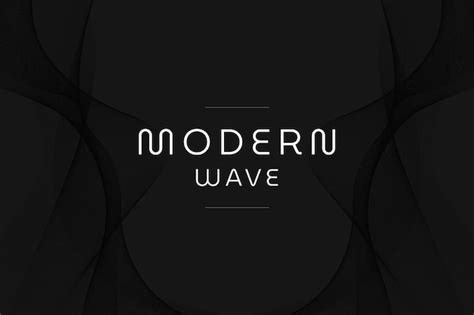 검은 배경에 현대적이고 멋진 회색 그라데이션 웨이브 디자인 템플릿 프리미엄 벡터