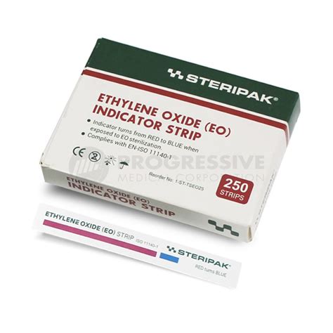 Steripak Ethylene Oxide Indicator Strip 250s Progressive Medical