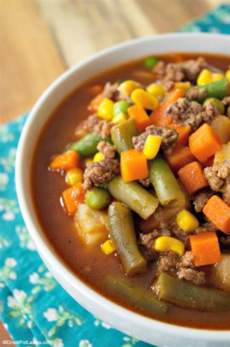 Crock Pot Vegetable Beef Soup An Easy And Healthy Recipe