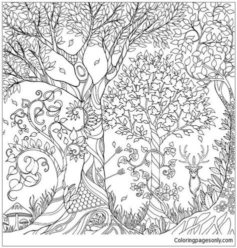 Printable Enchanted Forest Coloring Pages