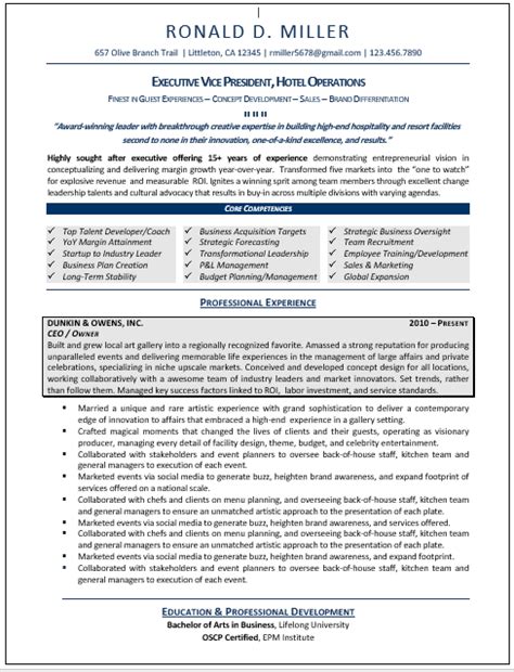 C Suite Resume Templates Templates Example Templates Example