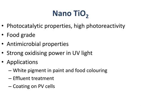 Nano Titanium Oxide As Antimicrobial Agent Pptx