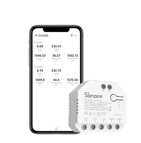 Sonoff Dual R CH WiFi Smart Switch Built In Power Monitoring