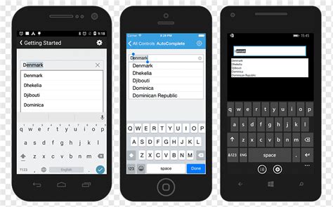 Feature Phone Xamarin Smartphone User Interface Syncfusion Linear