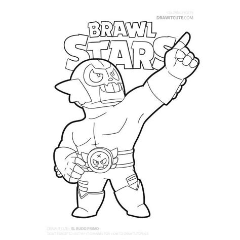 27 Haai Brawl Stars Kleurplaat Leon