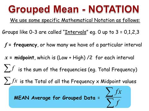grouped mean median mode pptx food and drink