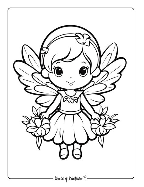Fairy Colouring Pages Easy