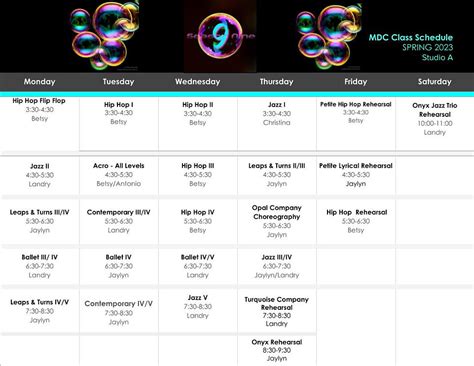Class Schedule Momentum Dance Company