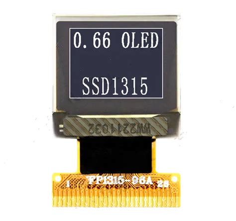 Ips 066 인치 28pin Spi 백색 Oled 스크린 Ssd1315 호환 Ssd1306 드라이브 Ic 6448 Iic8bit 병렬 인터페이스ic 4558dic
