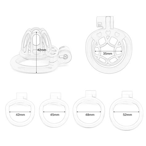 Cute Sissy Chastity Cage With 4 Rings Sissyloving