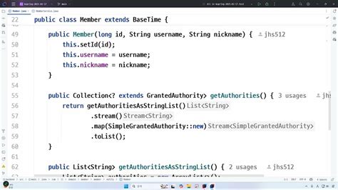 25 02 18 P 14061 8강 백 Memberjava 에서 빌더 제거 Youtube