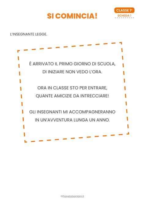 Schede Di Accoglienza Per La Classe Prima Pianetabambiniit