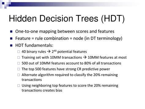 Ppt Hidden Decision Trees To Design Predictive Scores Application To Fraud Detection
