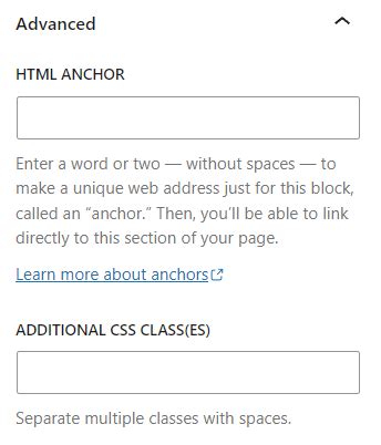 Code Block Documentation WordPress Org