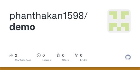 Github Phanthakan1598demo