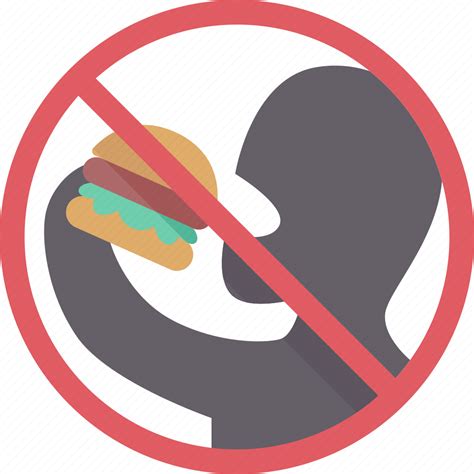 Eating Food Restriction Warning Rule Icon Download On Iconfinder