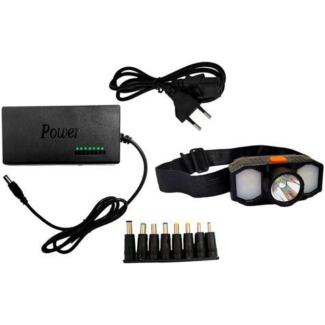 Carregador Fonte De Notebook Portatil Universal W Pinos Potente Lanterna De Cabe A