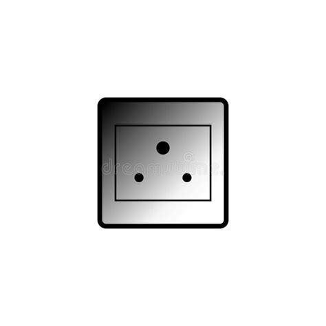 Wall Socket Icon Electric Plug Shape Power Outlet Graphic Vector Connection Point Stock