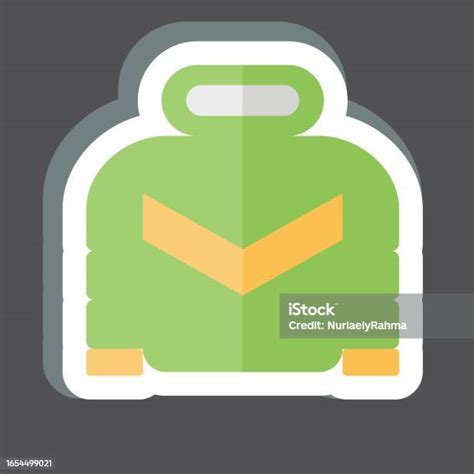 Jaket Stiker Terkait Dengan Simbol Berkemah Desain Sederhana Dapat
