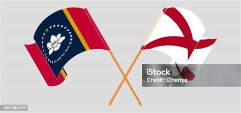 ミシシッピ州とアラバマ州の旗を交差し手を振る アメリカ文化のベクターアート素材や画像を多数ご用意 アメリカ文化 アラバマ州