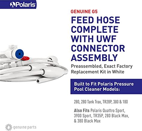 Zodiac Polaris Uwf Complete White Feed Hose G5 Ez Pool And Spa Supply