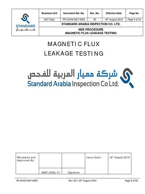 Magnetic Flux Leakage Testing Pdf
